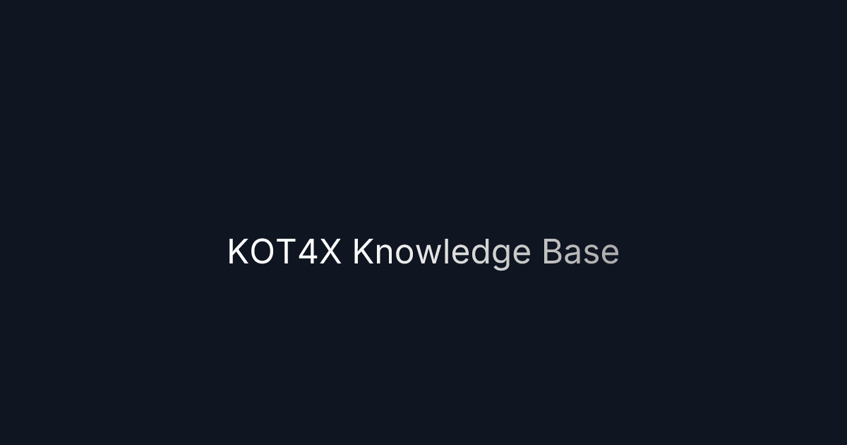 KOT4X Knowledge Base